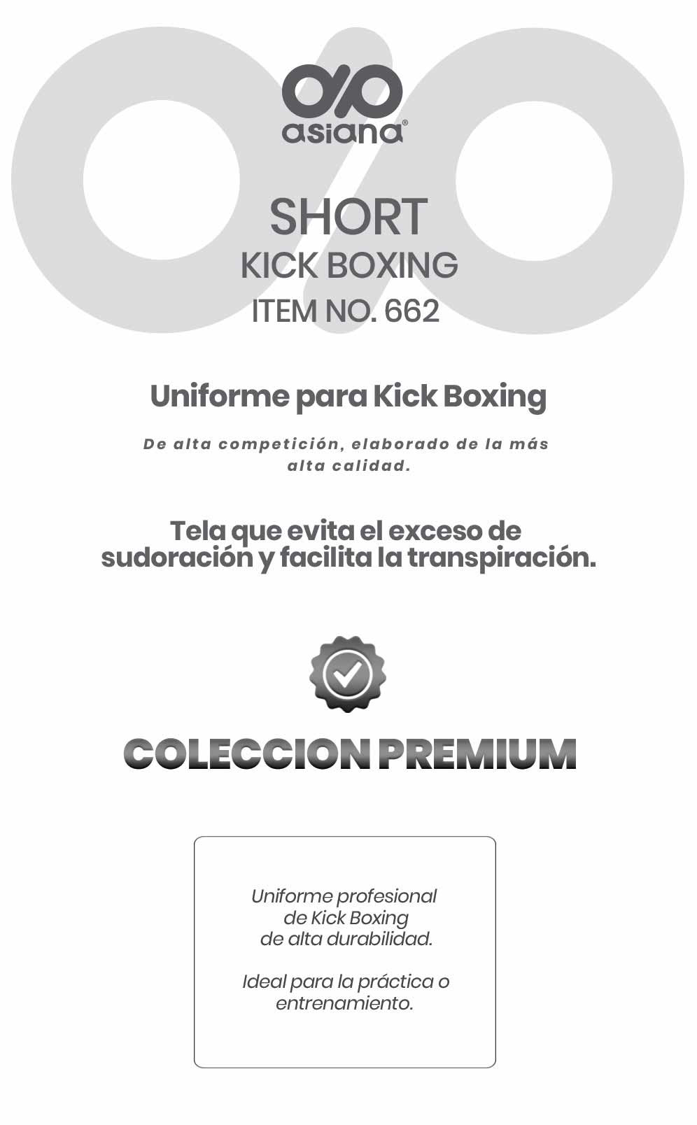 SHORT PARA KICK BOXING - UNIFORMES